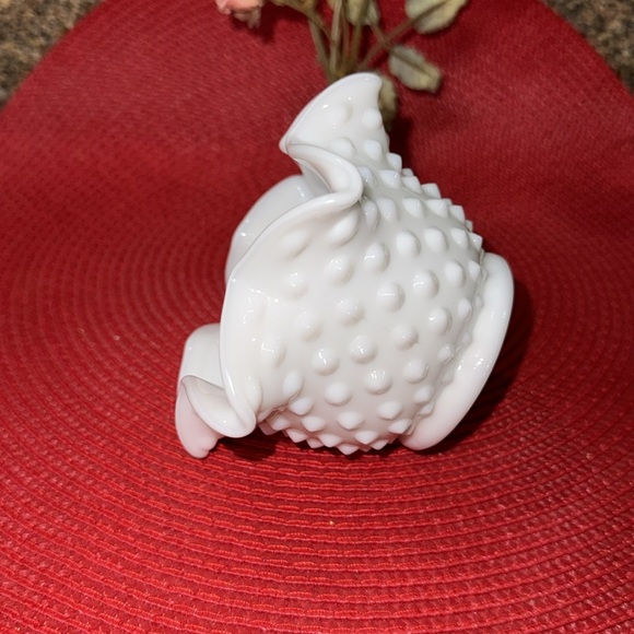 Fenton | Accents | Vintage Fenton Hobnail Milk Glass 6 Point Ruffle ...